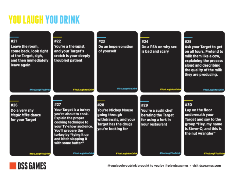 You Laugh You Drink Card Game Playable in PDF - EditionCards