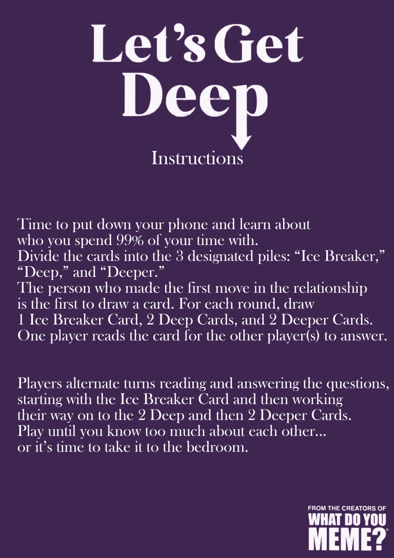 Let’s Get Deep PDF - Deepest Game For Couples - EditionCards
